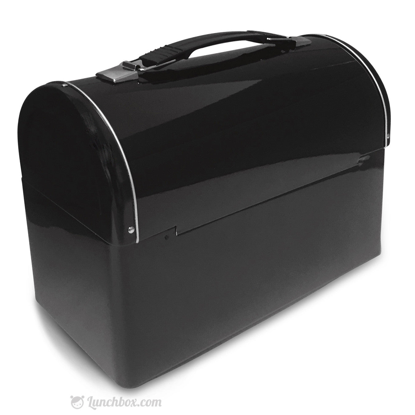 Plain Metal Dome Lunchbox - Black | Lunchbox.com