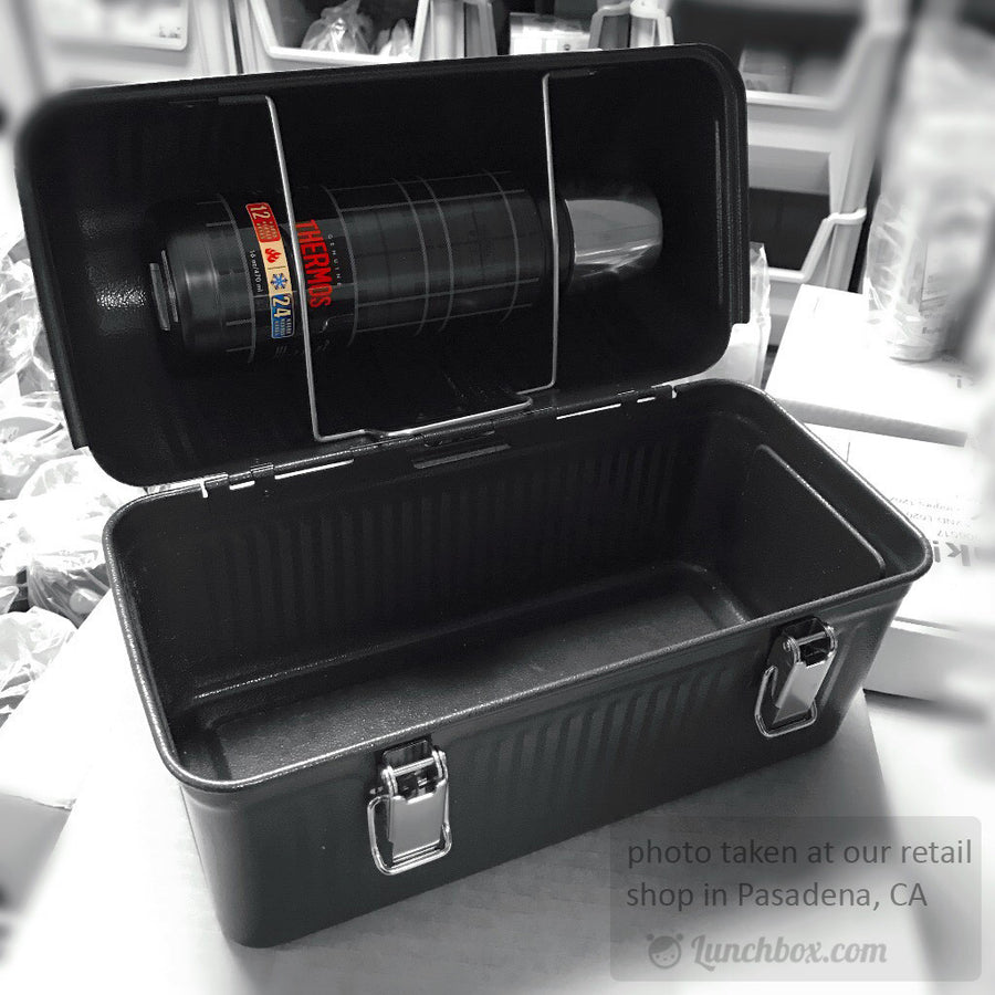 Construction Worker Black Dome Lunchbox and Thermos Bottle – Lunchbox.com