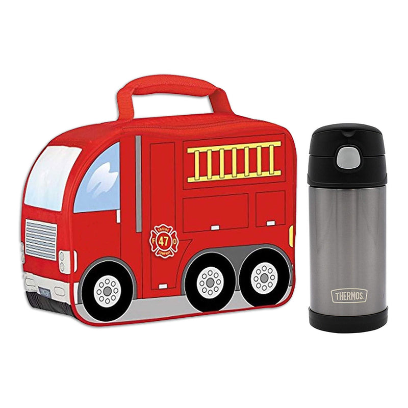 Firetruck Lunchbox and Thermos Bottle – Lunchbox.com